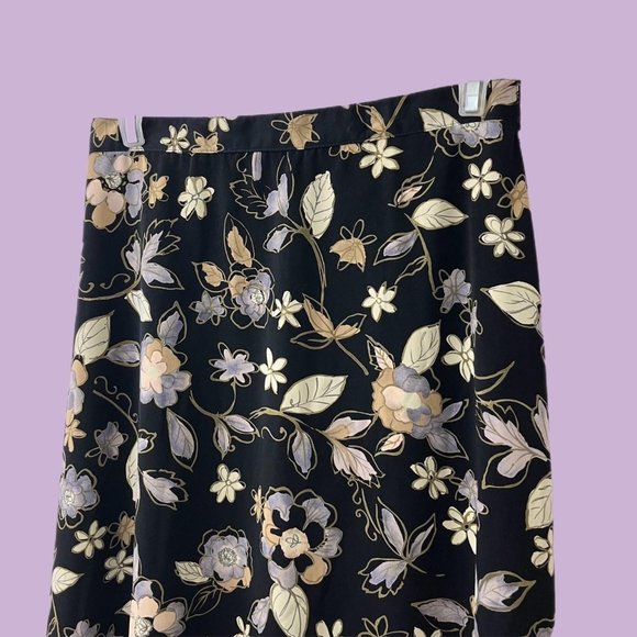 Ellen Ashley | Skirts | Vintage Cottagecore Floral Maxi Skirt | Poshmark